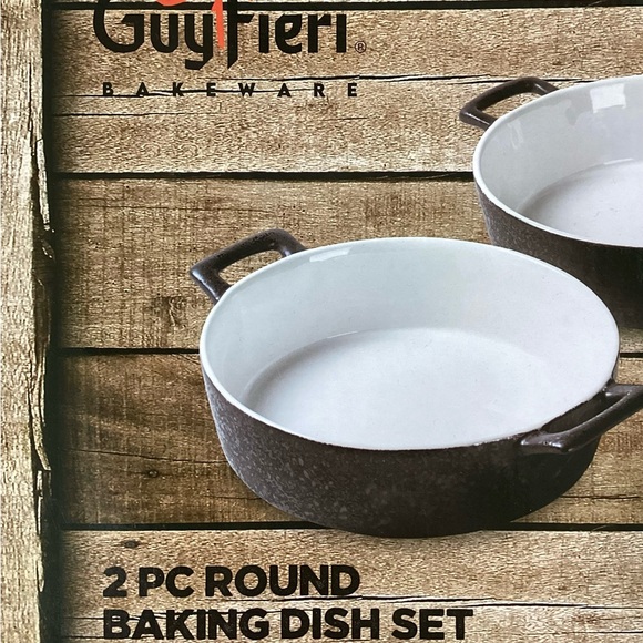 Guy Fieri | Kitchen | Guy Fieri Black And White Stoneware Bakeware Set ...